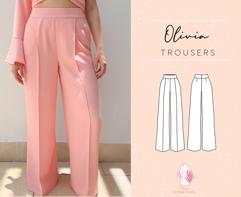 PDF Sewing Pattern High Waist Trousers for Women/ DIY - Etsy