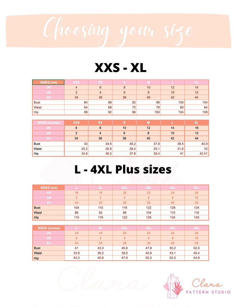 CUSTOM SIZE PATTERN / Pdf Printable Sewing Pattern : I'll Make Any ...