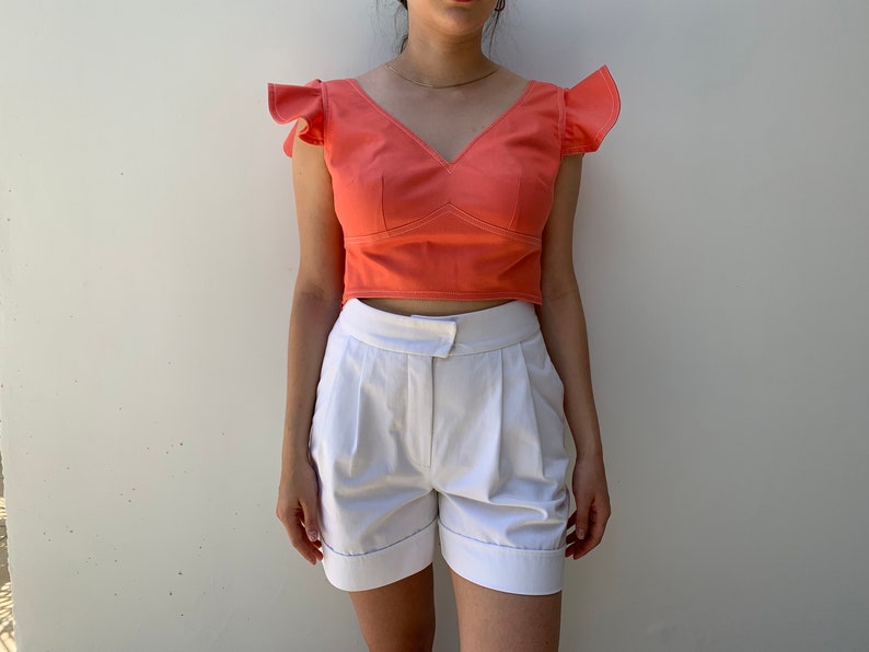 PDF Sewing Pattern High Waist Pleated Shorts for Women/ DIY | Etsy