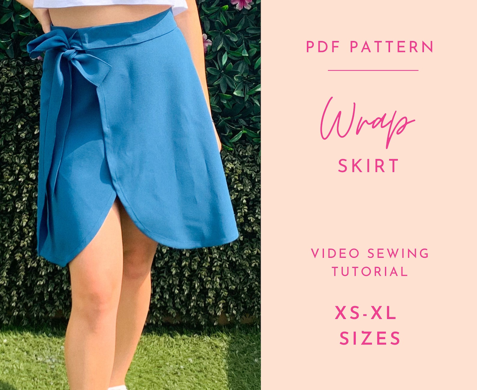 PDF Sewing Pattern Wrap Skirt for Women/ DIY Skirt / Digital Pattern ...