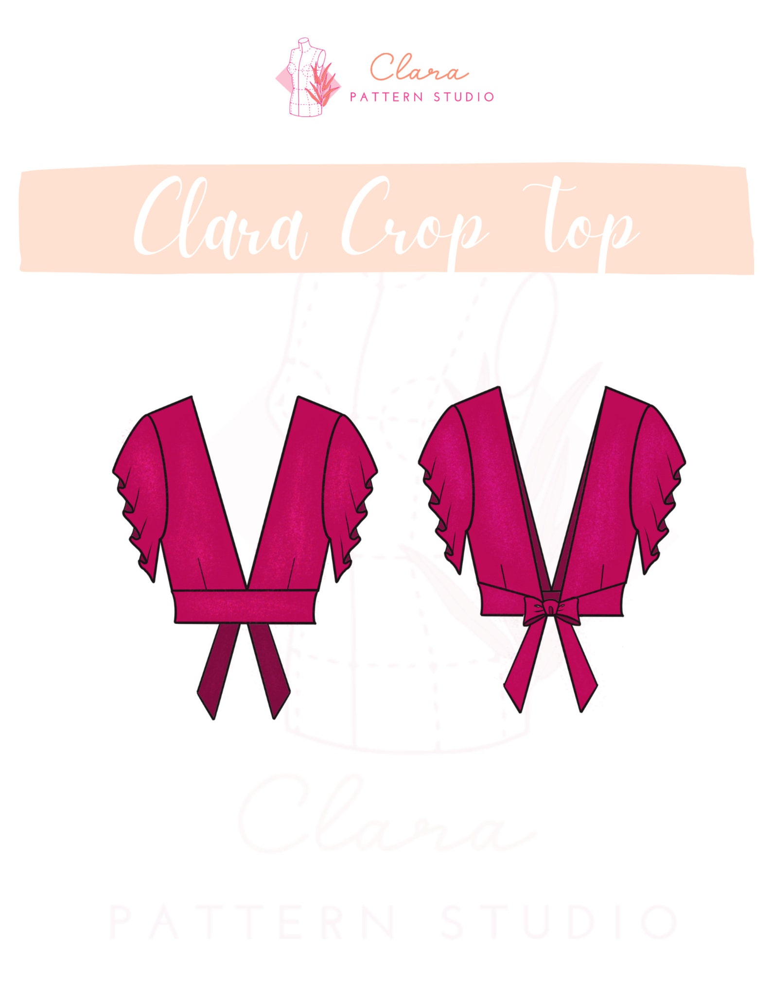 PDF Sewing Pattern Crop Top for Women/ DIY Top / Digital Pattern ...