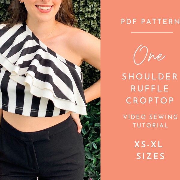 One Shoulder Top Sewing Pattern - Etsy