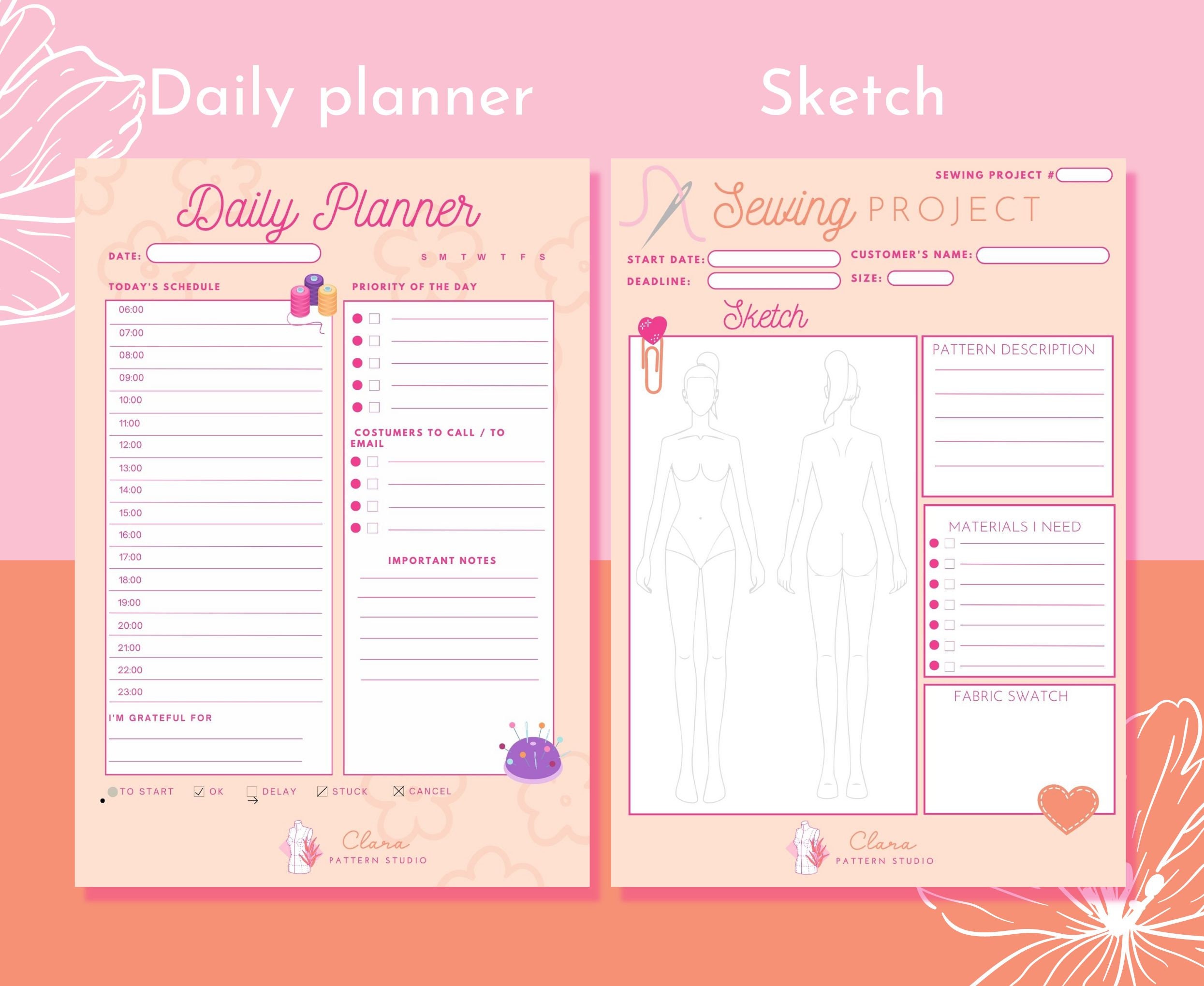 2023 Printable Sewing Planner/ Sewing Diary / Craft Planner/ - Etsy