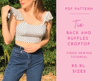 PDF Sewing Pattern Crop Top for Women/ DIY One Shoulder Top / Digital ...