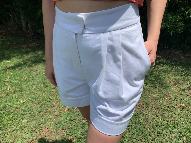 PDF Sewing Pattern High Waist Pleated Shorts for Women/ DIY | Etsy