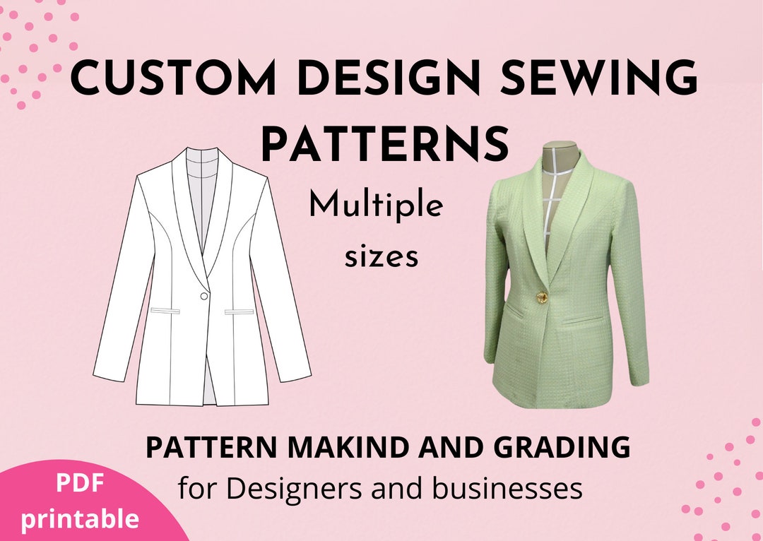 CUSTOM SIZE PATTERN / for Designers and Businesses/ Pdf Printable ...