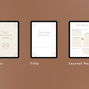 Daily Reflection Diary | Digital Planner | Printable Journal Pages ...