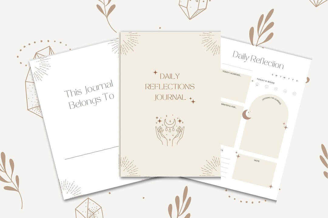 Daily Reflection Diary Digital Planner Printable Journal Pages iPad ...