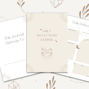 Daily Reflection Diary | Digital Planner | Printable Journal Pages ...