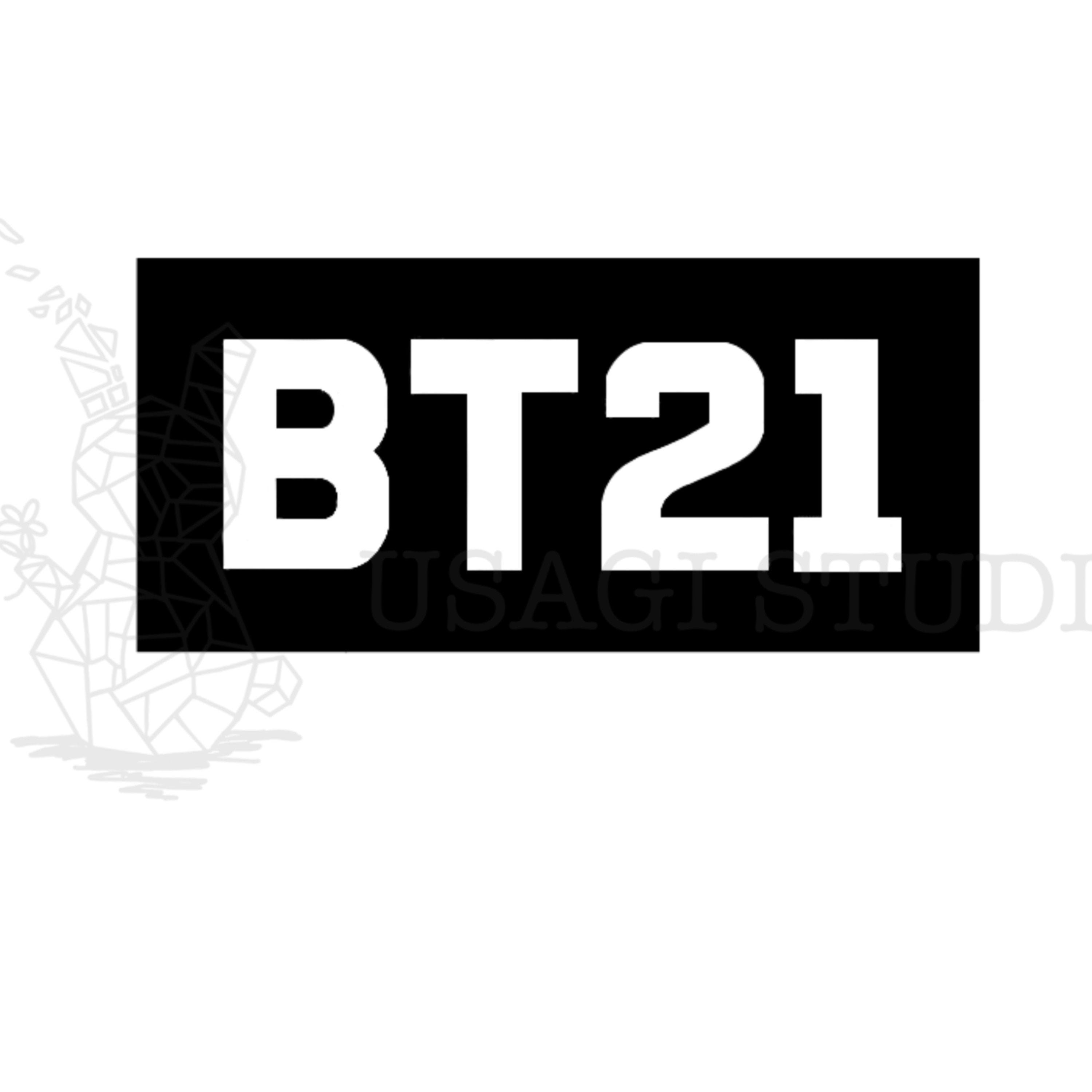 BTS BT21 Logo Silhouette SVG Png File for Cricut or Stencil Instant ...
