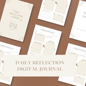 Daily Reflection Diary | Digital Planner | Printable Journal Pages ...
