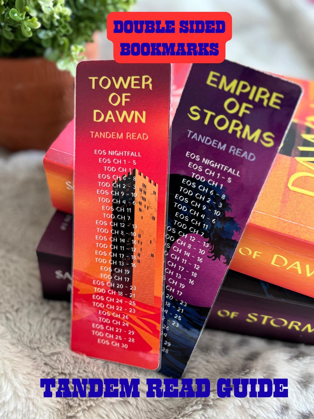 Tandem Read Guide Bookmarks TOG EOS SJM Fantasy - Etsy