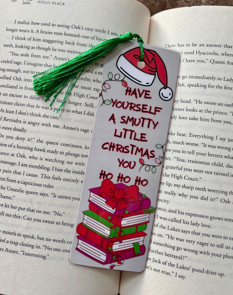 Have A Smutty Christmas Bookmark Bookish Gift for Booklover - Etsy