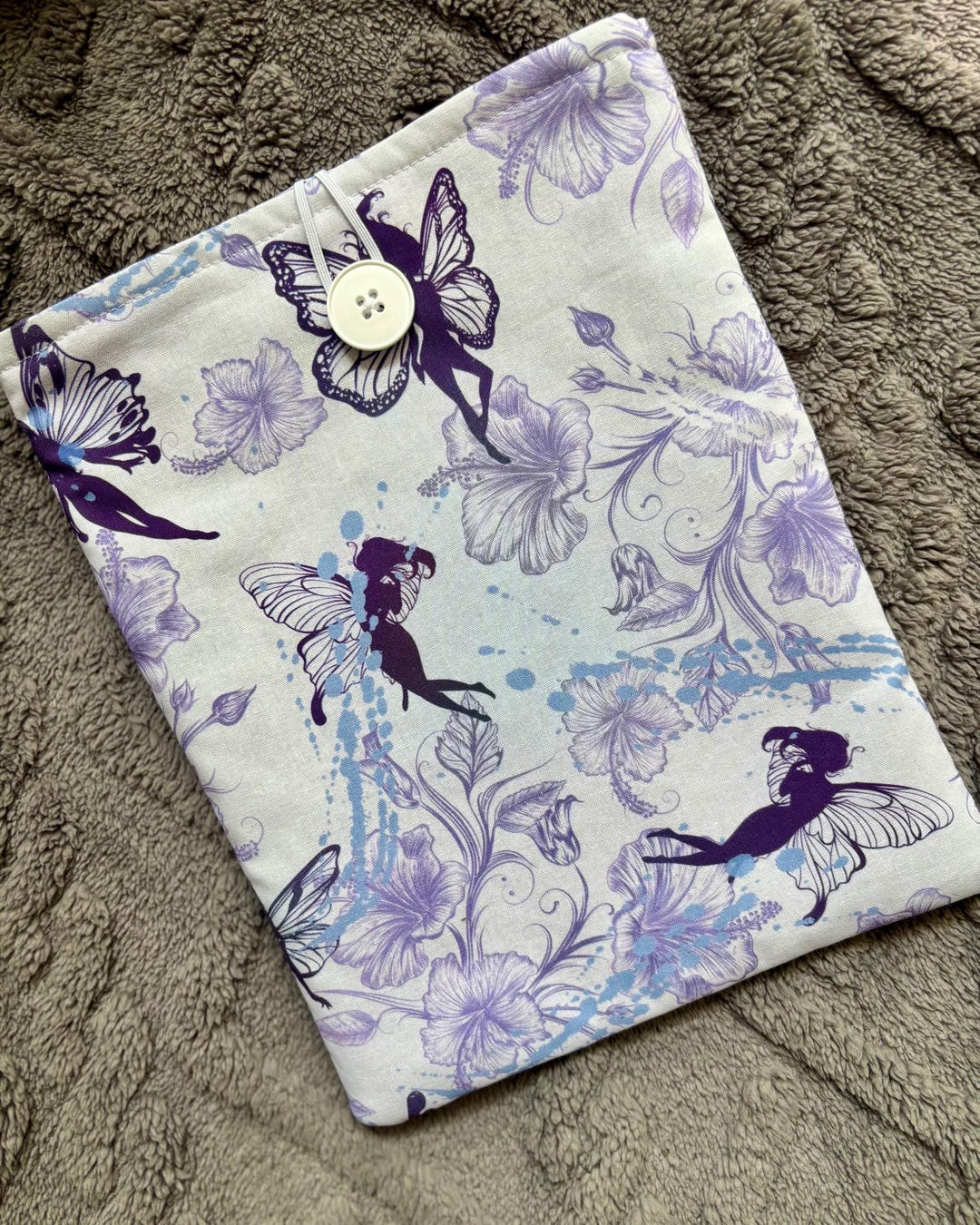 Faeries Fairies and Fae Lined and Padded Book Sleeve With Button ...