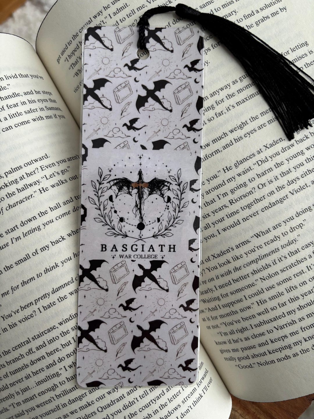 Basgiath War College Bookmark Fourth Wing Iron Flame Onyx Storm Xaden ...