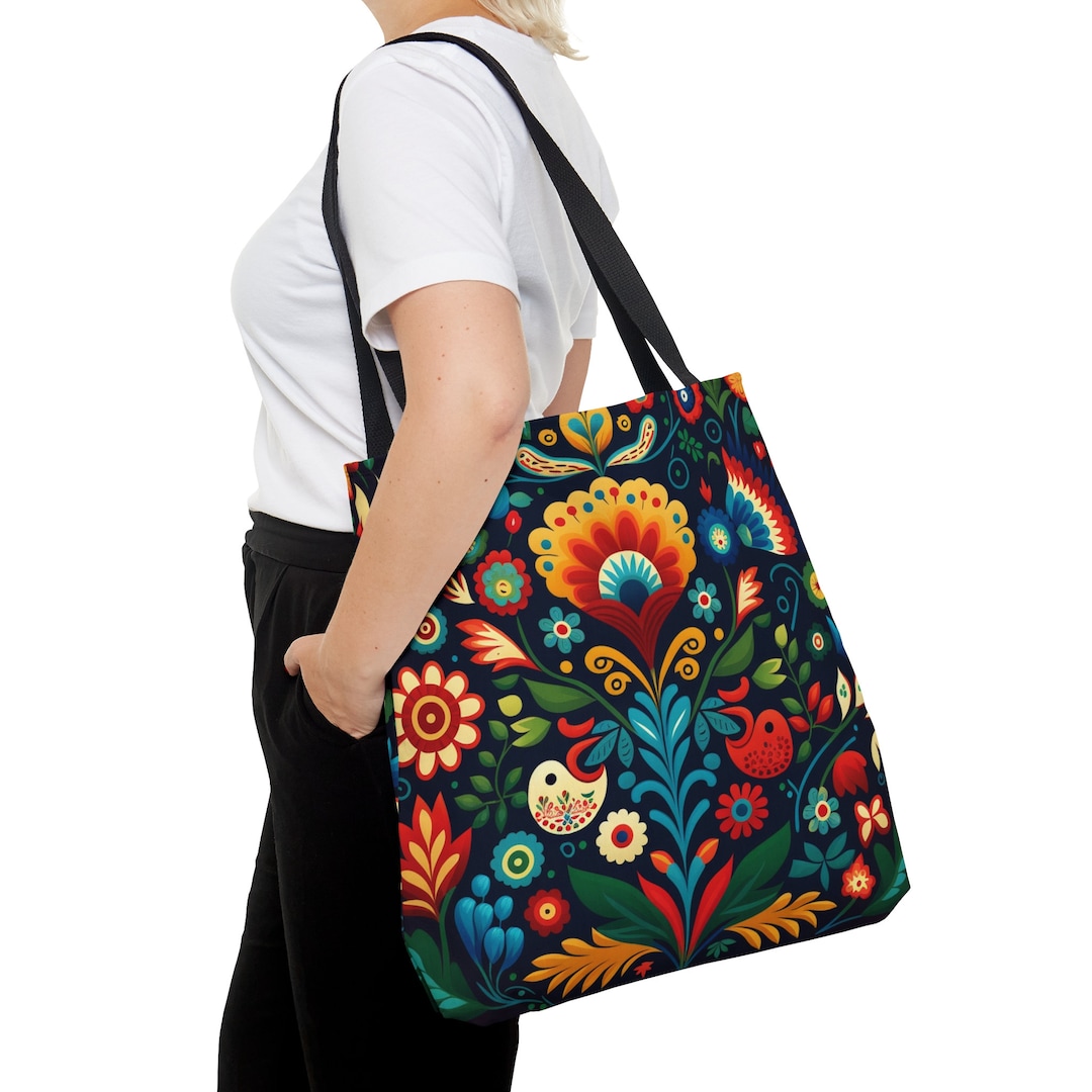 Polish Tote Bag Canvas - Floral Tote Bag| Canvas Art Tote Bag | Polish ...