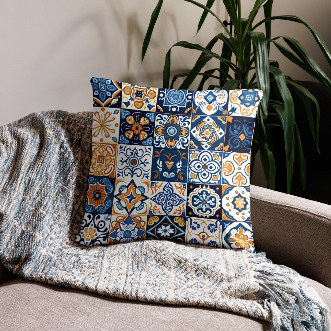 Spain Home Accents|spanish Style Pillow for Home | Spanish Tiles Design ...