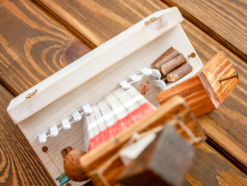 Handmade Wooden Key Holder, Wooden Lighthouse, Wall Hanging Key Holder ...