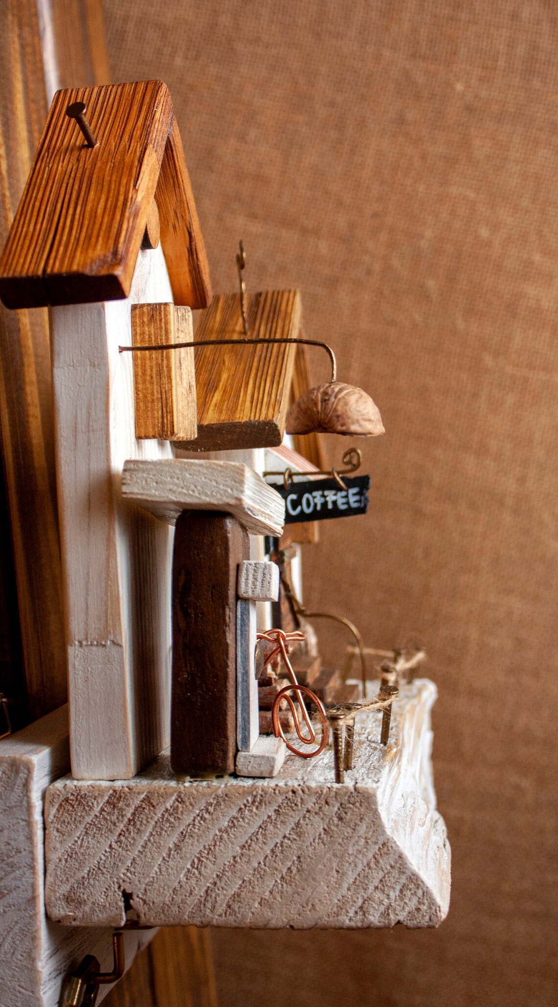 Handmade Wooden Key Holder, Wooden Houses, Wall Hanging Key Holder - Etsy