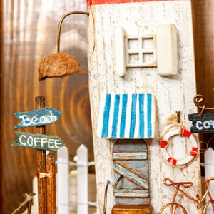 Handmade Wooden Key Holder, Wooden Lighthouse, Wall Hanging Key Holder ...