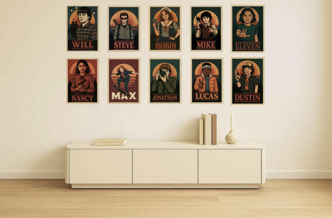 Retro Poster Bundle Digital Download | 80s Vintage Wall Art Set | 10 ...