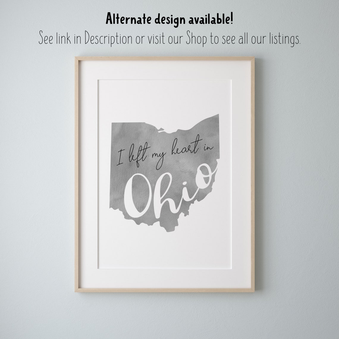 Ohio State Watercolor Printable INSTANT DOWNLOAD Ohio Outline | Etsy