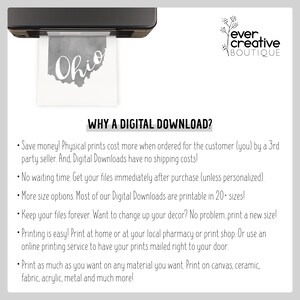 Ohio State Watercolor Printable INSTANT DOWNLOAD, Ohio Outline Art ...