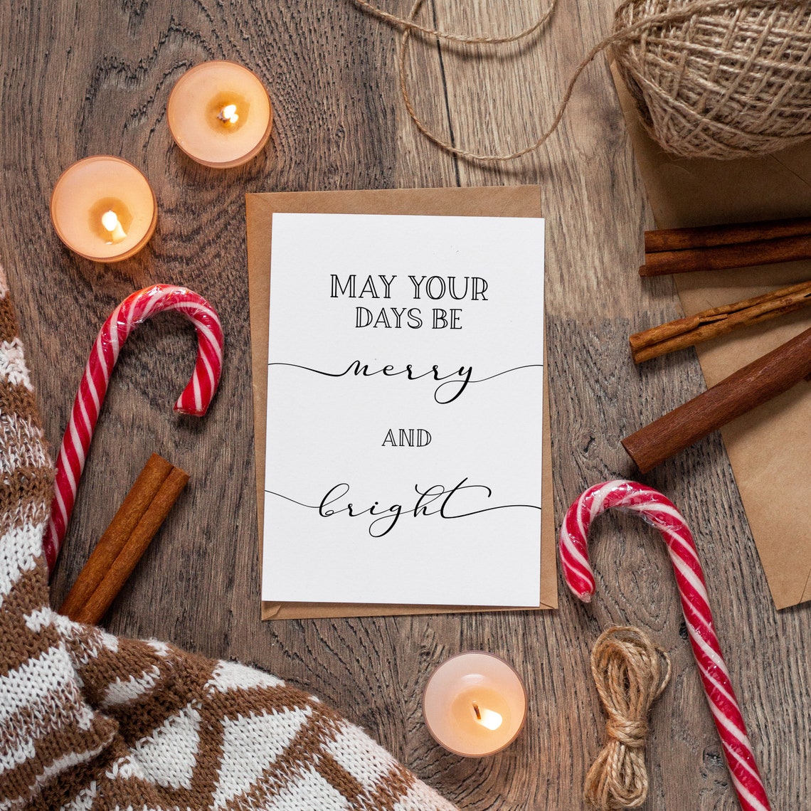 May Your Days Be Merry and Bright Christmas Printable INSTANT DOWNLOAD ...
