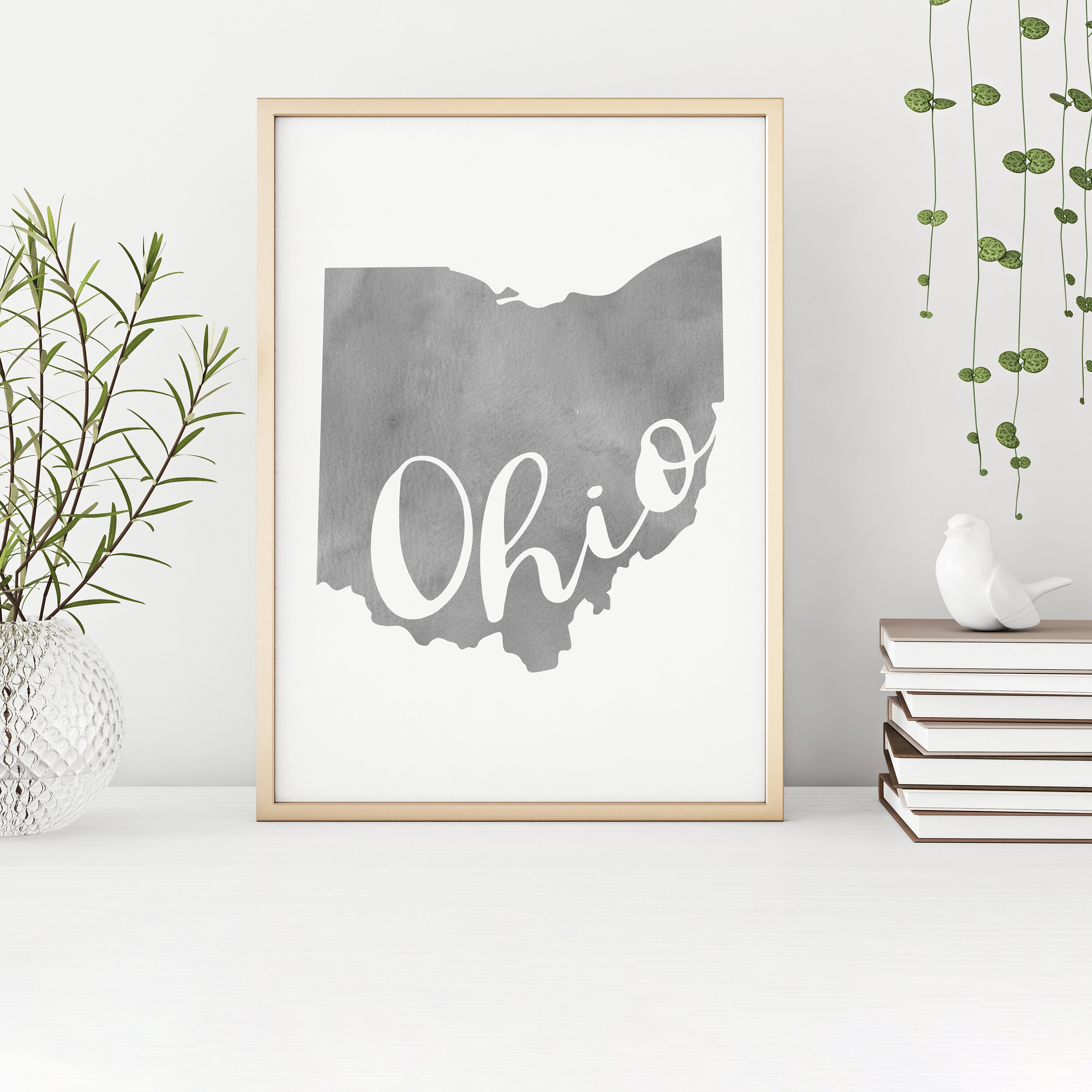 Ohio State Watercolor Printable INSTANT DOWNLOAD Ohio Outline - Etsy