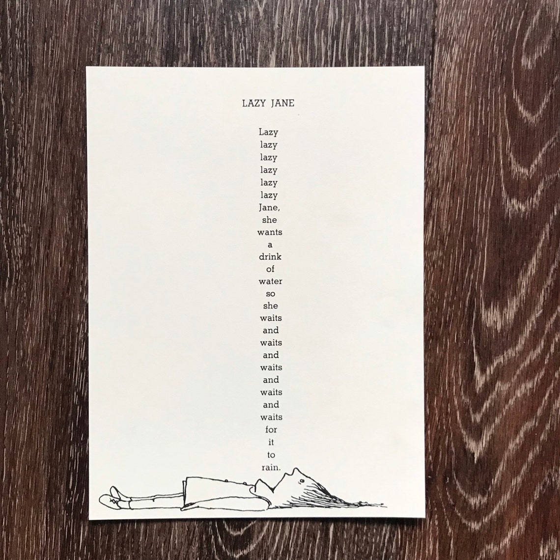 Vintage Pages Shel Silverstein Lazy Jane Childrens Poem and - Etsy