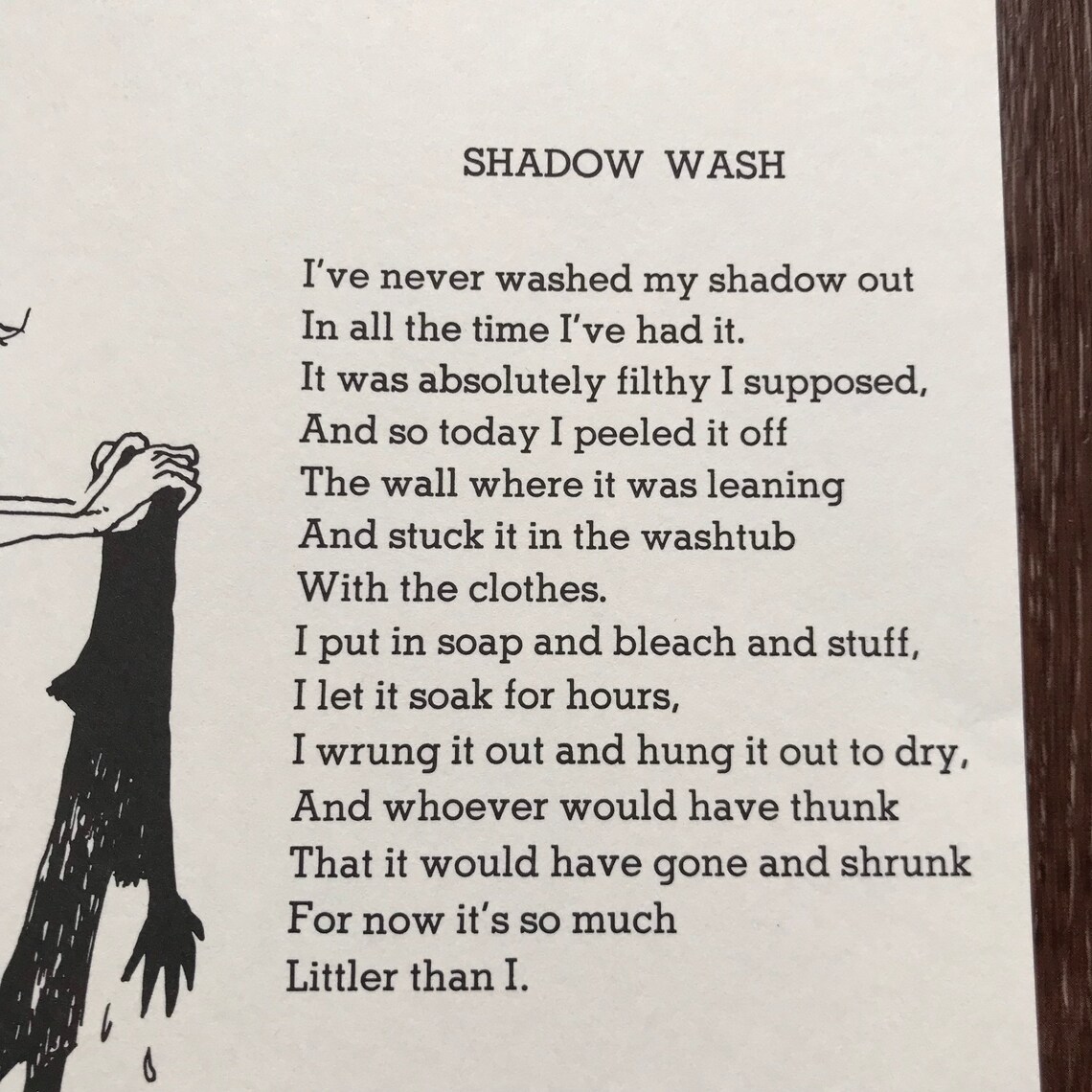 Vintage Pages Shel Silverstein Shadow Wash Silly Laundry Poem Childrens ...