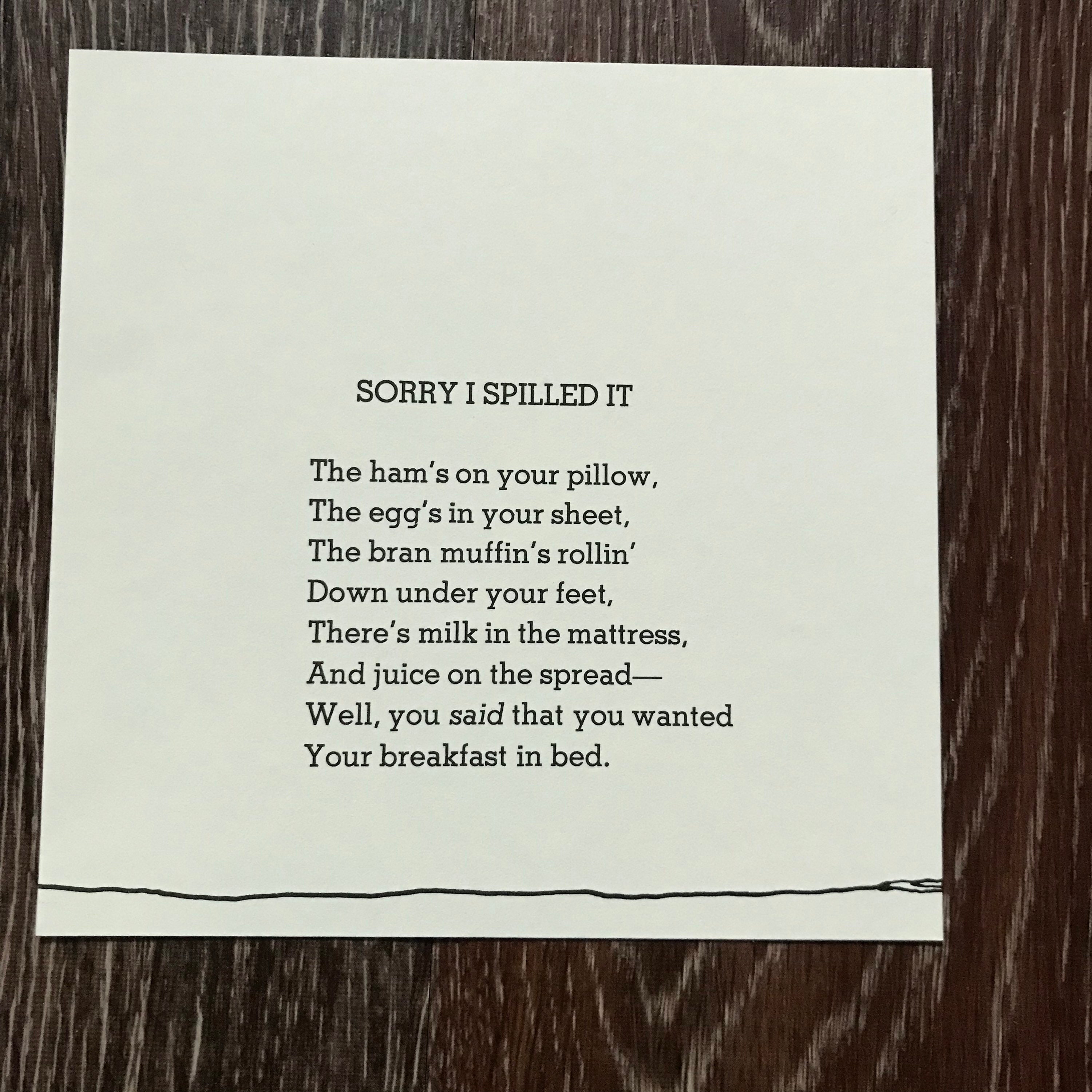 Vintage Pages Shel Silverstein Sorry I Spilled It Poem 1990s Children ...