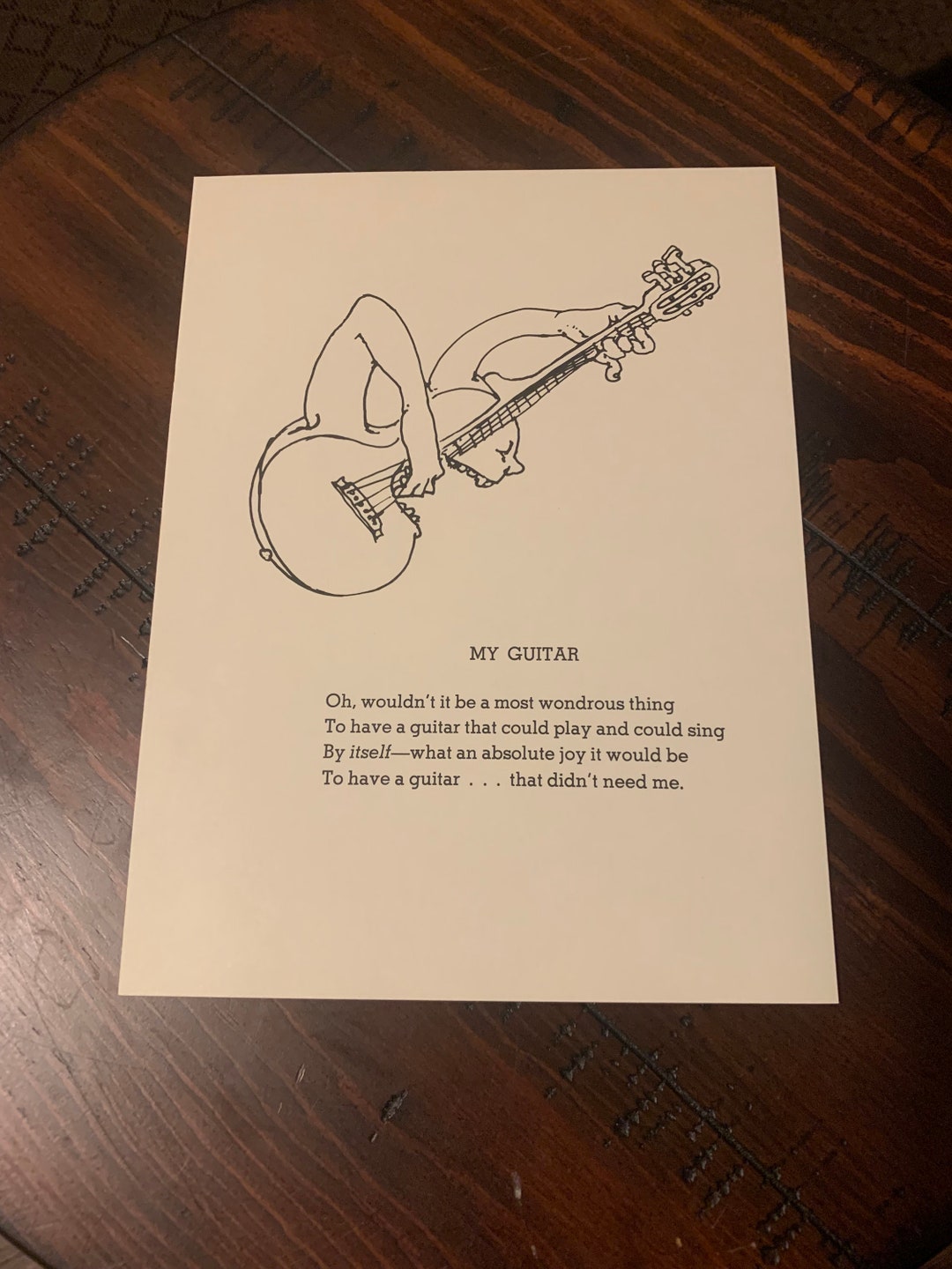 Vintage Pages Shel Silverstein My Guitar Poem and - Etsy