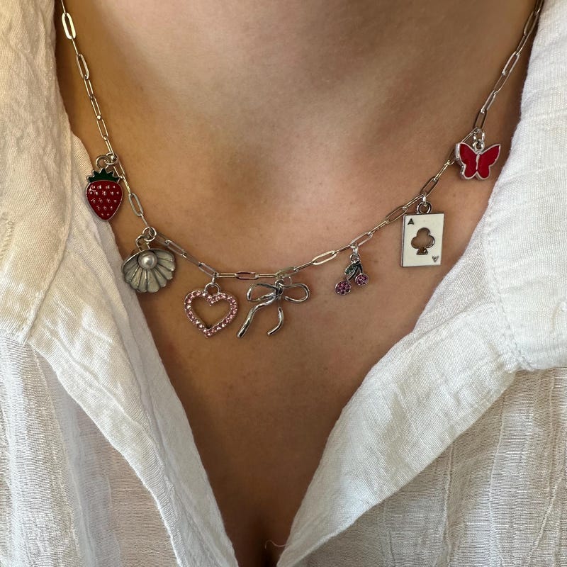 Charm Necklace - Etsy