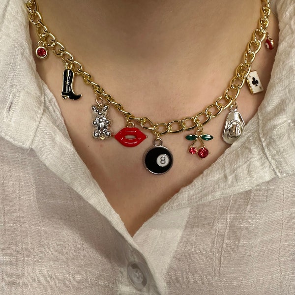 Charm Necklace - Etsy