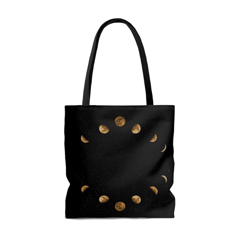 Moon Phases Bag, Moon AOP Tote Bag, Moon Tote Bag, Moon Tote Bag ...