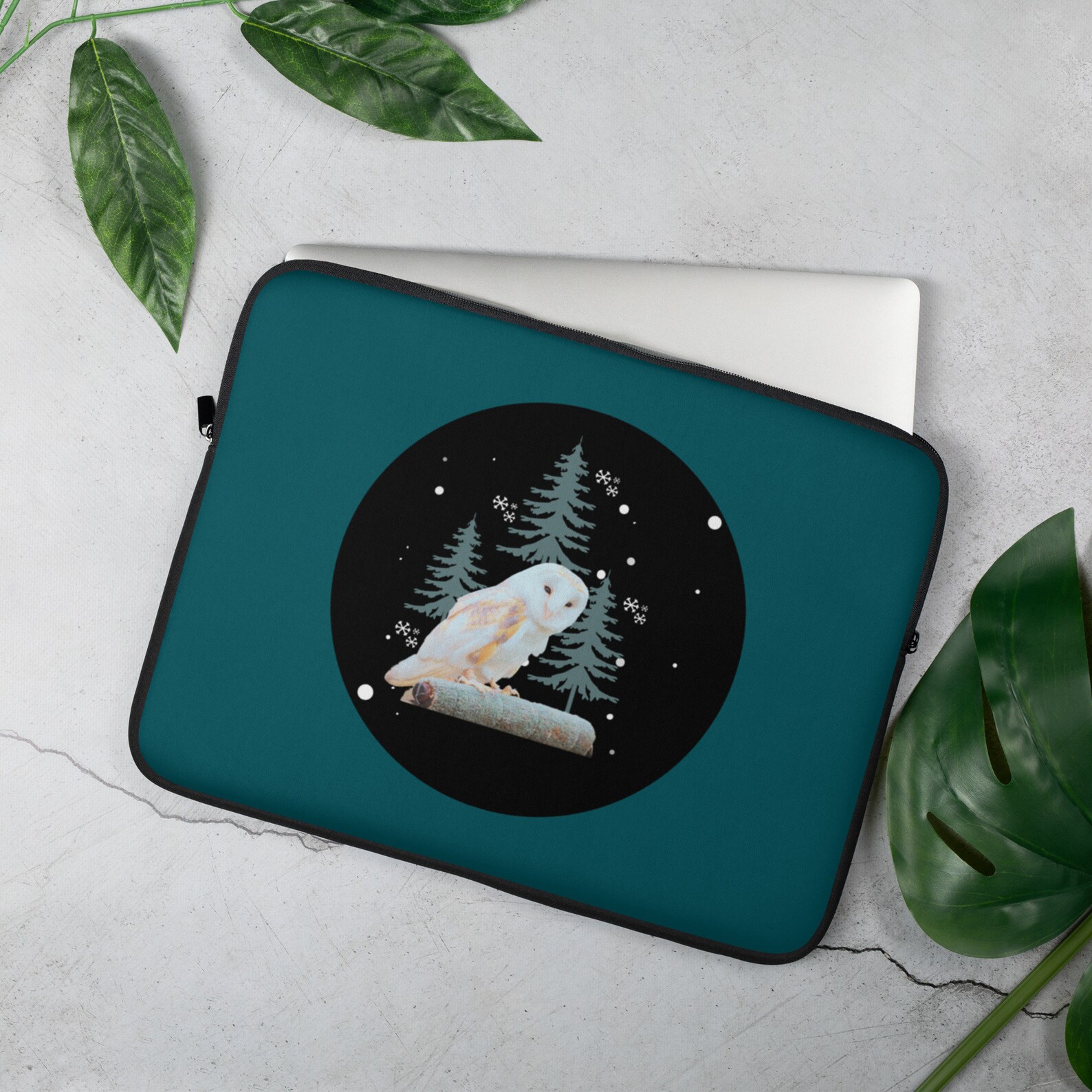 Owl Laptop Sleeve, Office Gift, Laptop Sleeve, Snowy Owl Laptop Sleeve ...