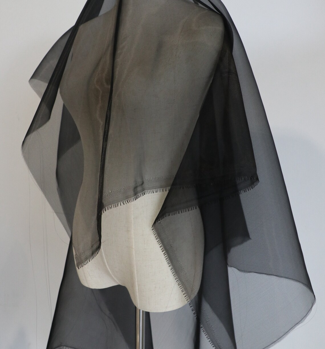 Black Crystal Mesh Fabric Shiny Transparent Background Organza - Etsy