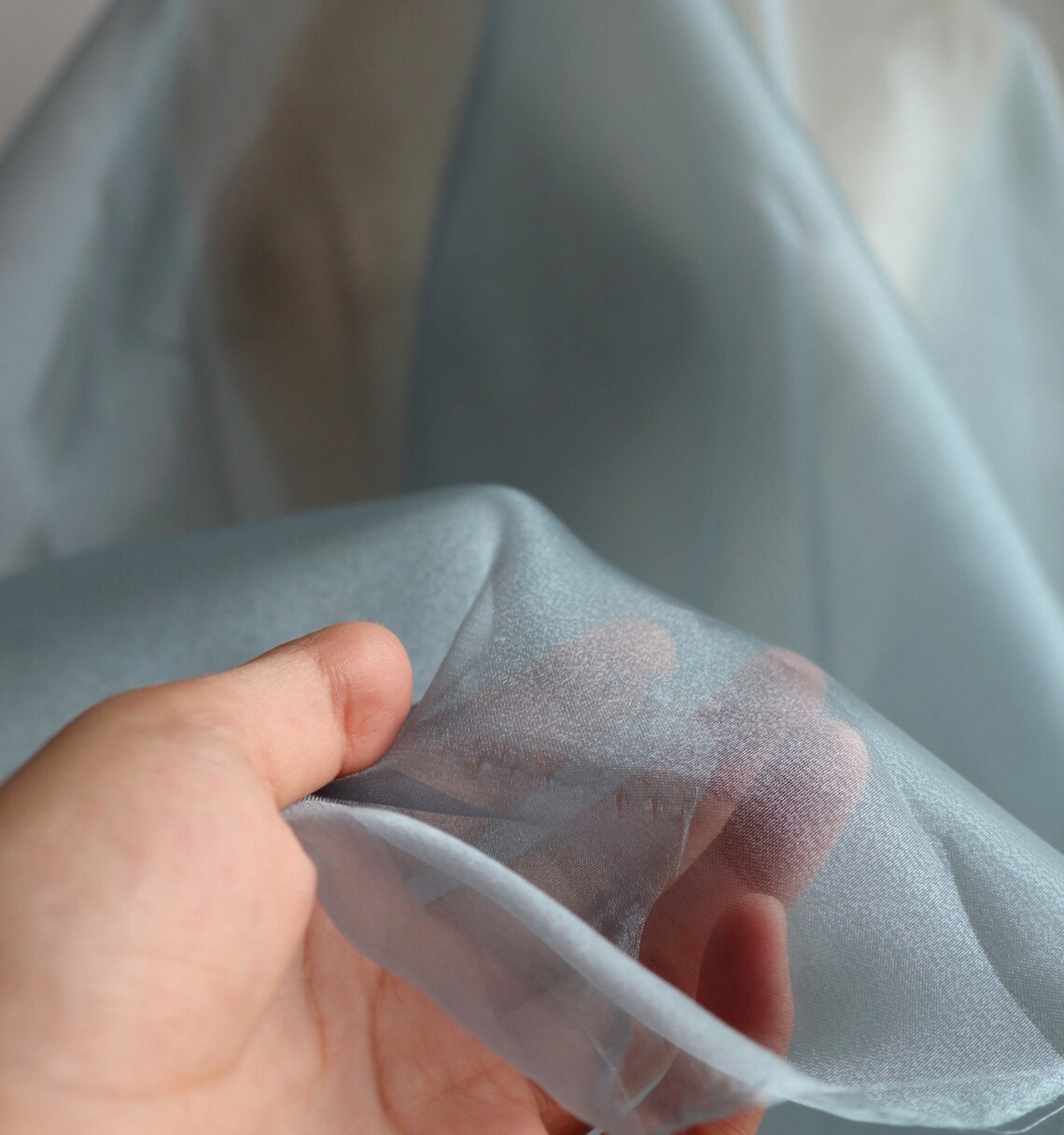 Haze Blue Crystal Mesh Fabric Shiny Transparent Background - Etsy