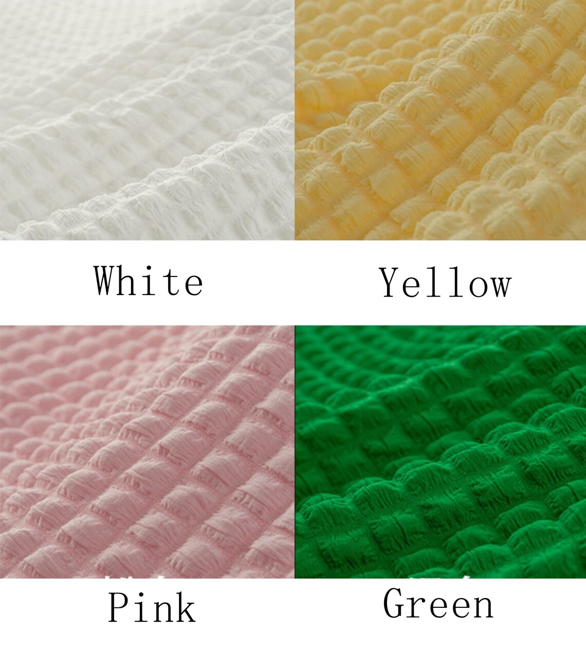 Stretch Bubble Plaid Fabric: Polyester Spandex Waffle Fabric - by the ...