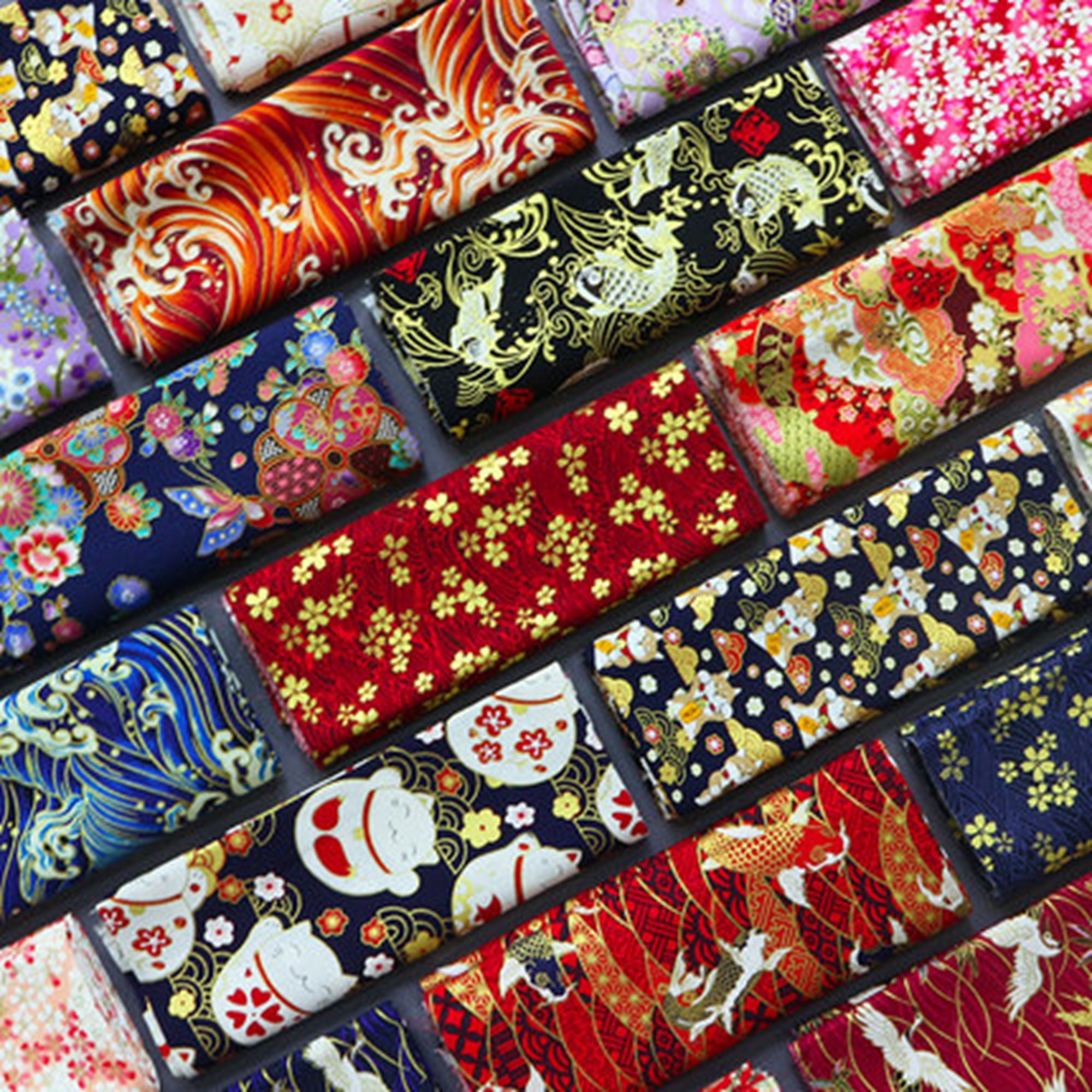 Japanese Fabric Pure Cotton Sewing Fabric by the Half - Etsy