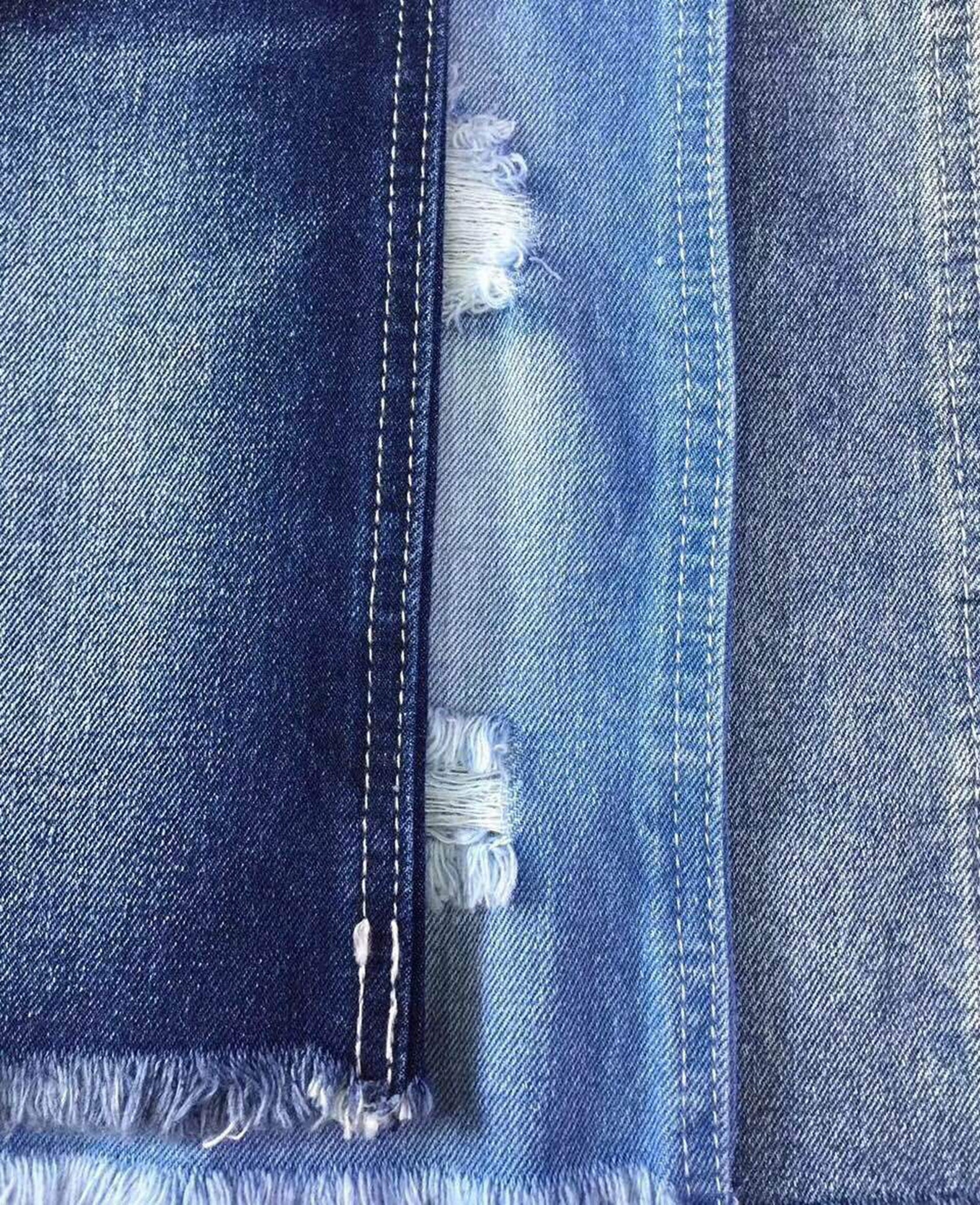 Heavy Blue Denim Fabric Washed Denim Fabric Cotton Denim - Etsy