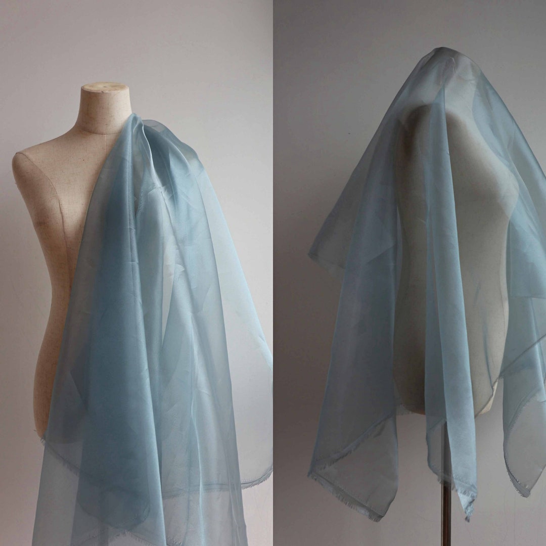 Haze Blue Crystal Mesh Fabric Shiny Transparent Background - Etsy