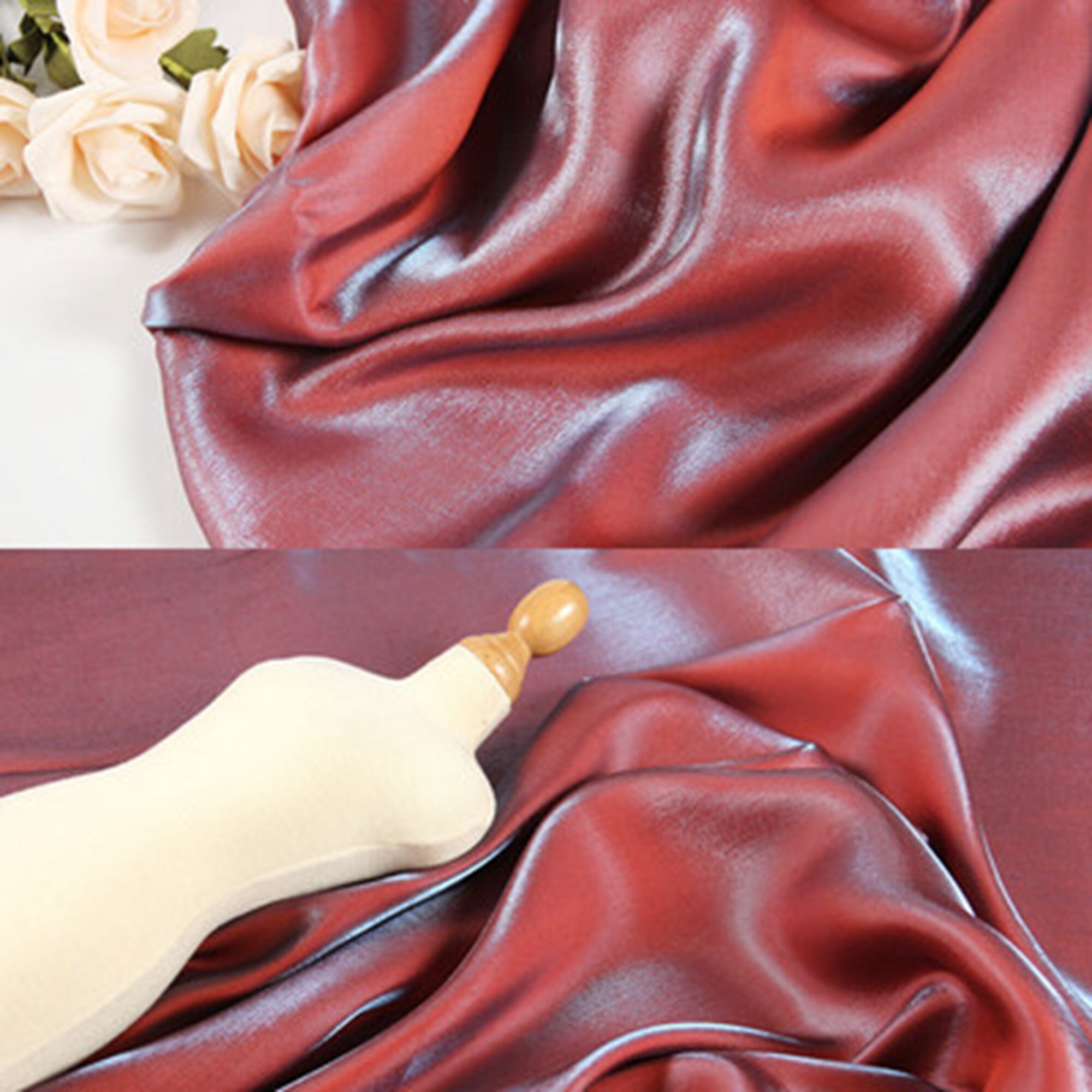 Satin Gradient Blue Silk Fabric Wedding Fabric Dress Fabric - Etsy