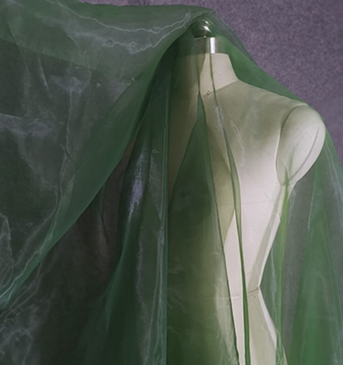 Grass-green Organza Fabric Translucent Mesh Fabric Wedding - Etsy