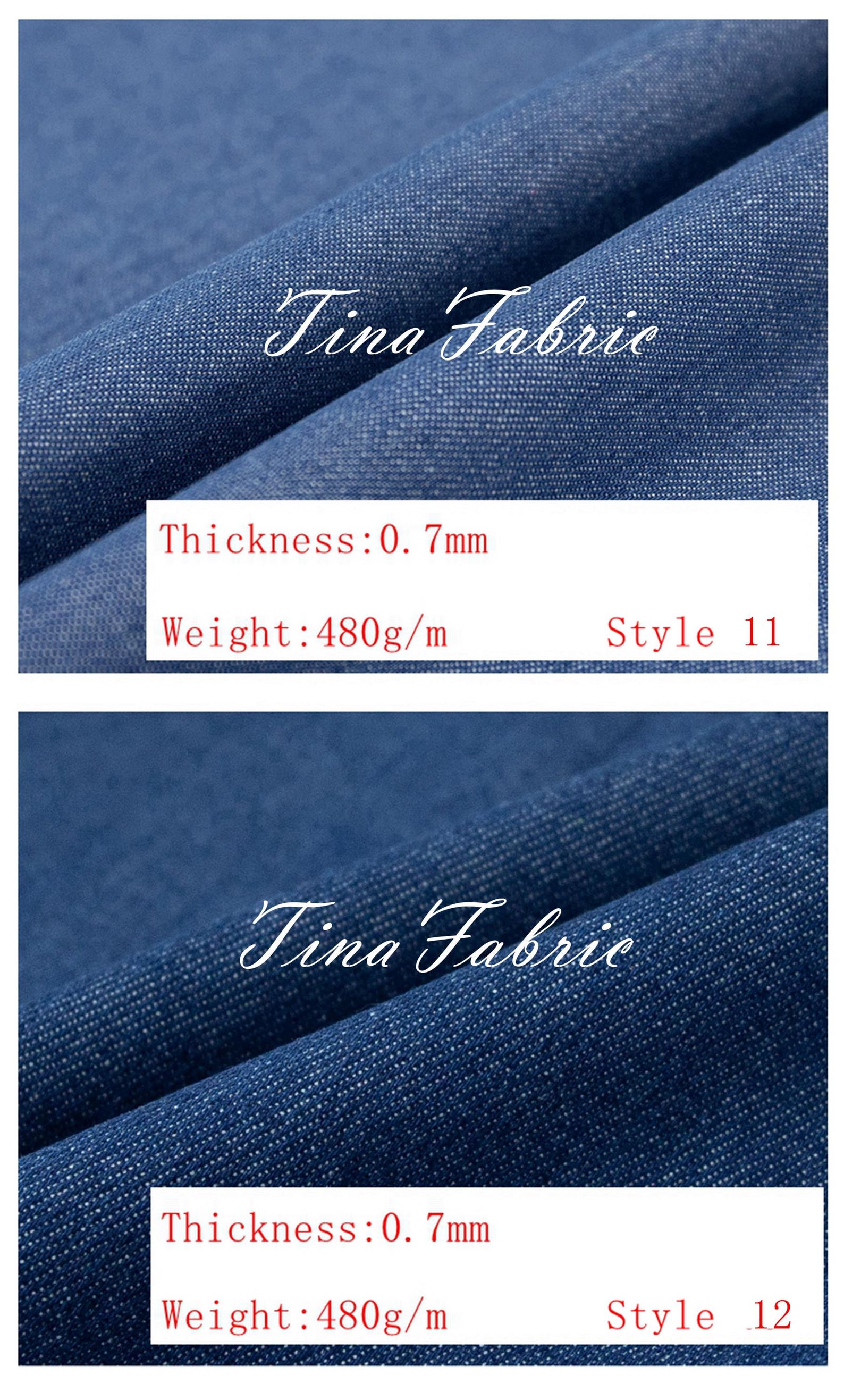 Blue Washed Denim Fabric: 100% Cotton Jean Material - by the Half Yard ...