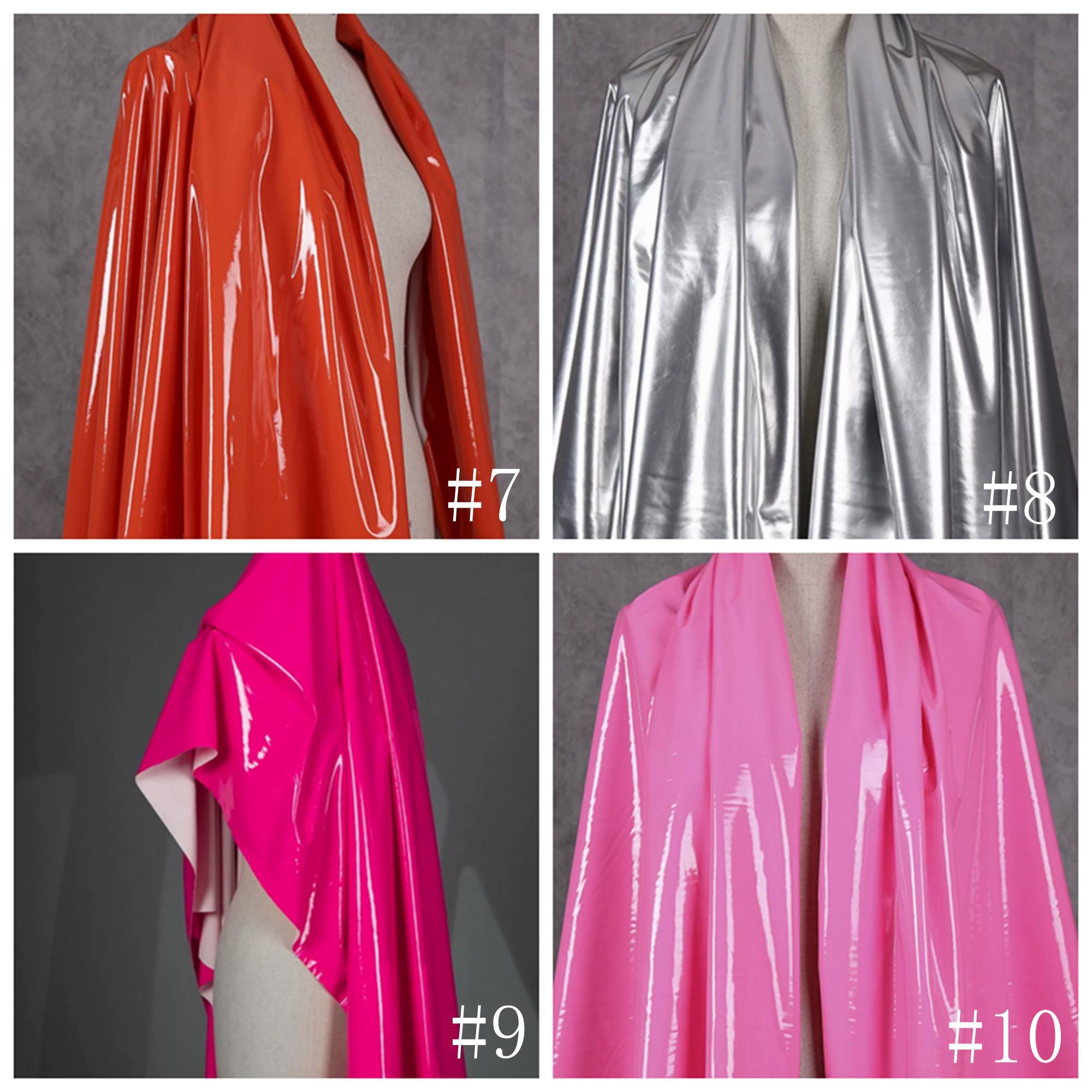 High Elastic Faux Leather Fabric: 4-way Stretch Knit Spandex - by the ...