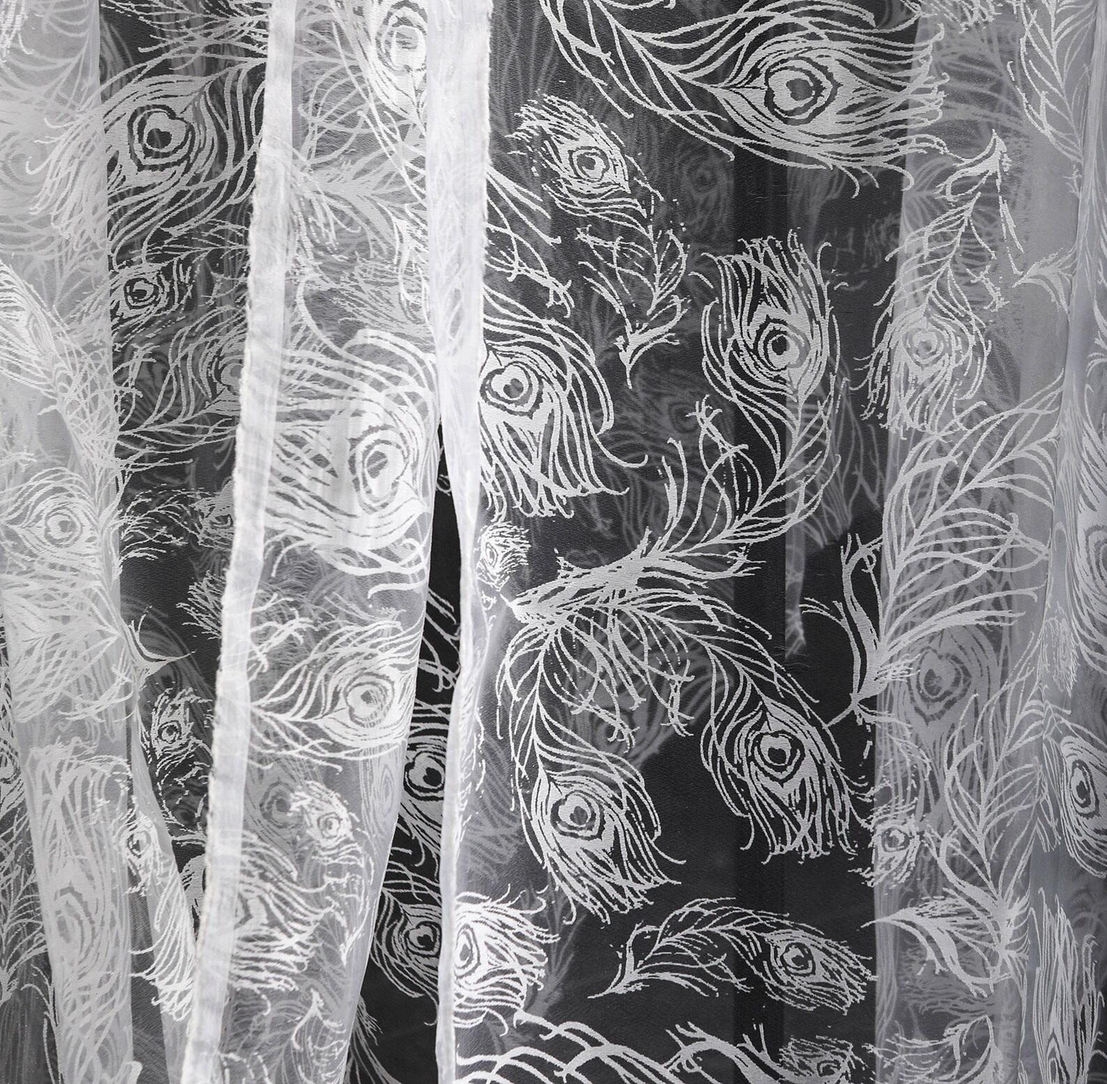 White Feathered Translucent Mesh Fabric Wedding Decoration | Etsy