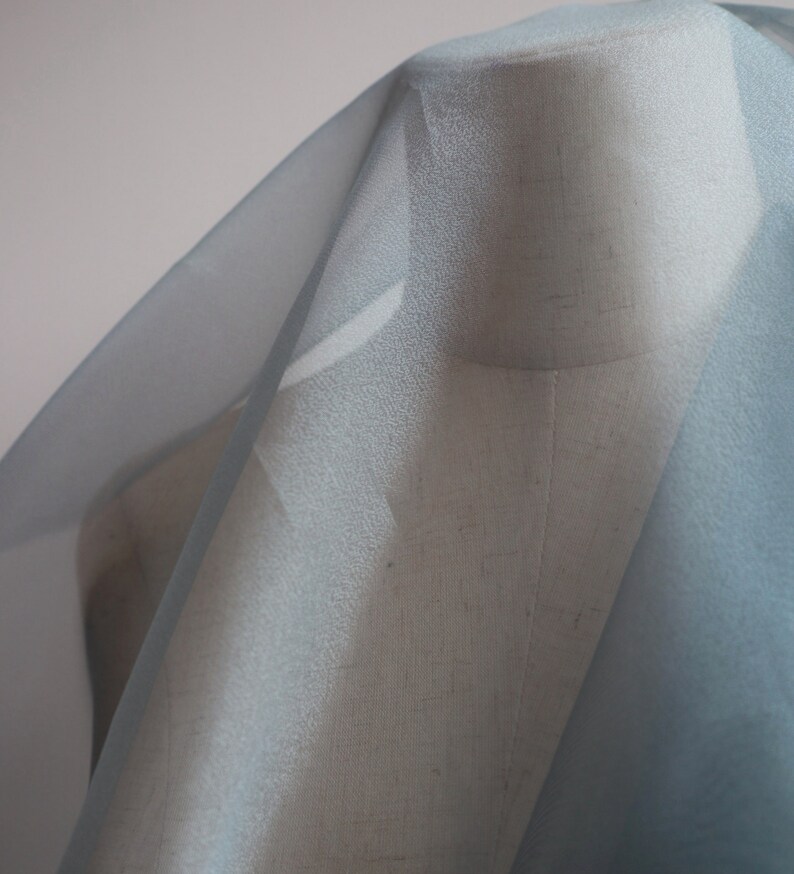 Haze Blue Crystal Mesh Fabric Shiny Transparent Background - Etsy
