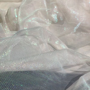 Rainbow Gradient Mesh Fabric Perspective Laser Symphony Mesh Fabric DIY ...